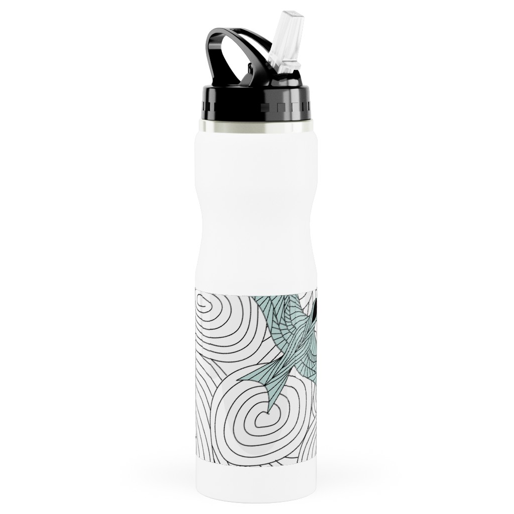 Arctic Flying Terns Stainless Steel Water Bottle with Straw | Shutterfly