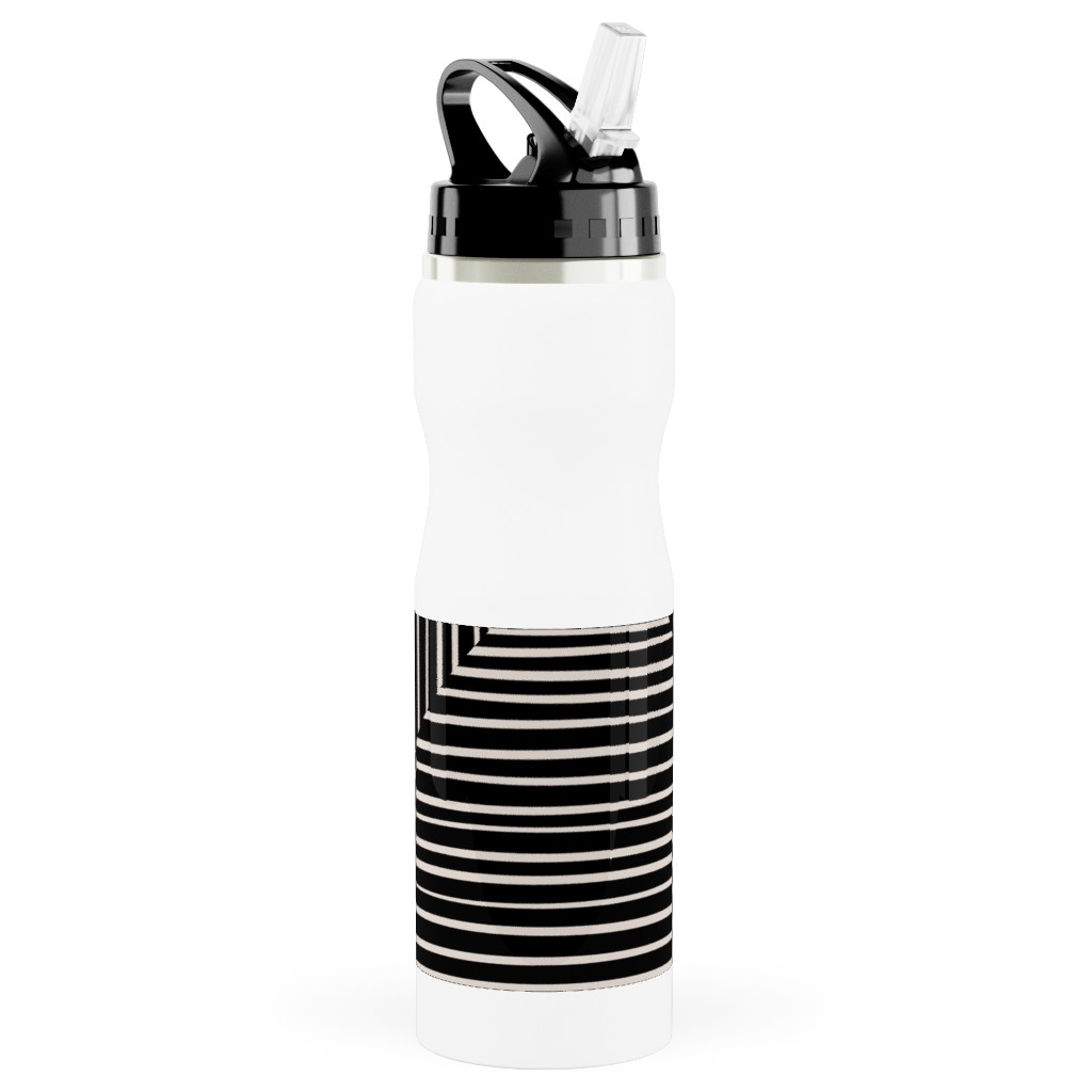 Angles and Lines Stainless Steel Water Bottle with Straw | Shutterfly