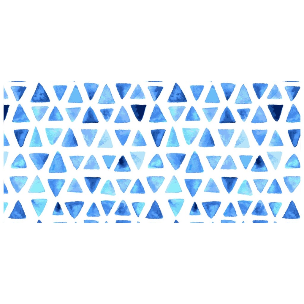 Watercolor Triangles - Blue Stainless Steel Water Bottle with Straw ...