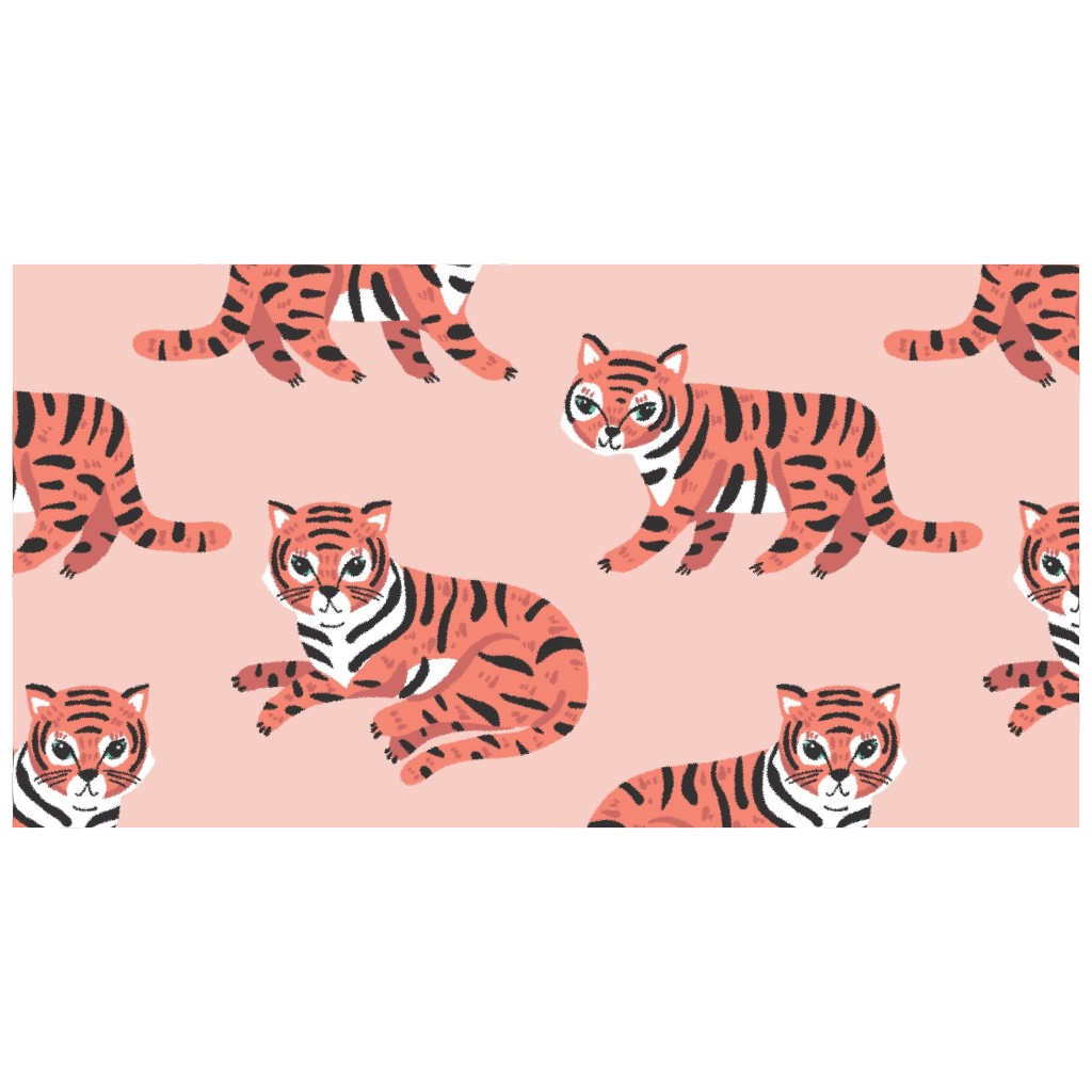 Jungle Tigers - Blush and Coral Stainless Steel Wide Mouth Water Bottle ...