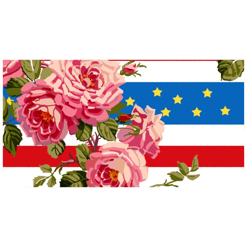 Americana Summer Roses - Multi Stainless Steel Wide Mouth Water Bottle ...