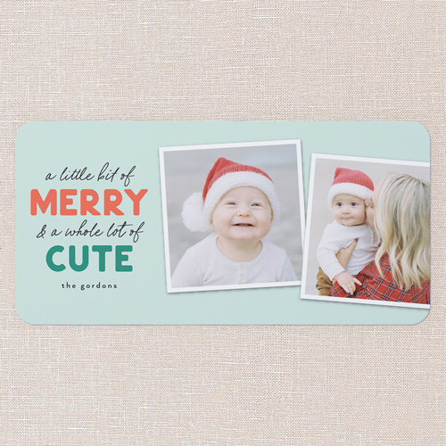Merry And Cute 4x8 Stationery Card by Yours Truly | Shutterfly