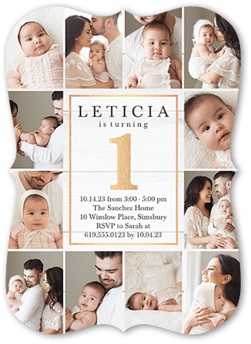 White Birthday Invitations | Shutterfly