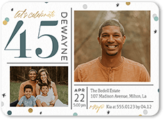 Adult Landscape Rounded Custom Birthday Invitations | Party Invites ...
