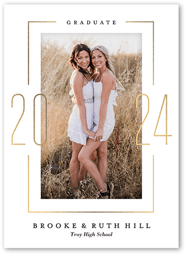 Framed Grad 5x7 Stationery Card by Float Paperie | Shutterfly