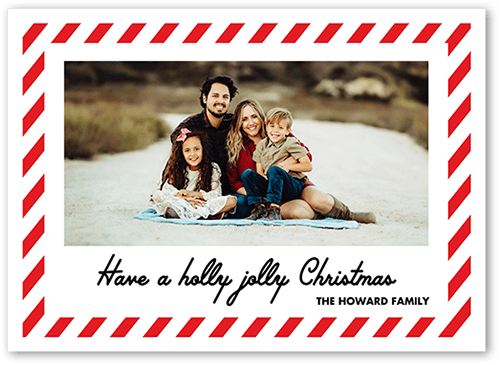 Candy Cane Border 5x7 Stationery Card by Float Paperie | Shutterfly