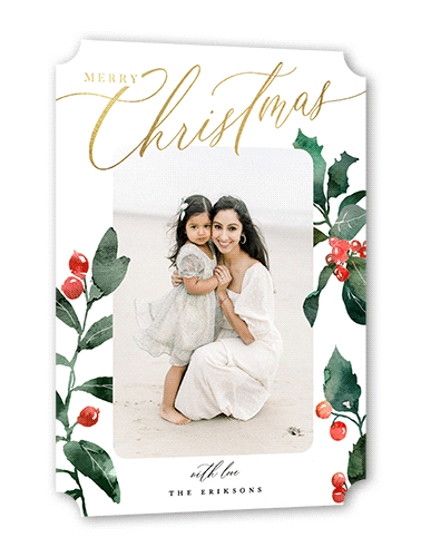 White And Gold Christmas Cards | Shutterfly