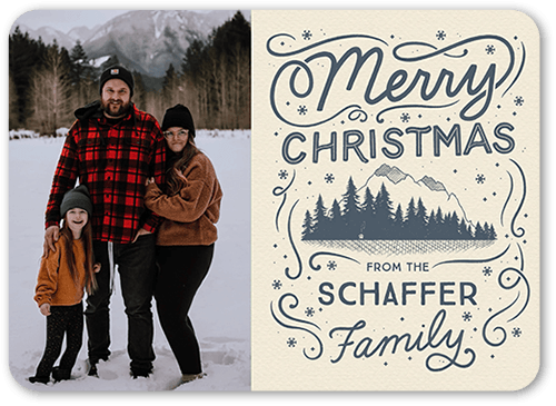 Snowy Mountains 5x7 Folded Card by Yours Truly | Shutterfly