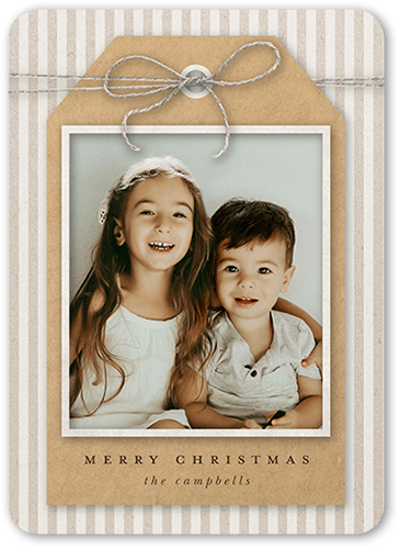 Festive Gift Tag 5x7 Stationery Card by Yours Truly | Shutterfly