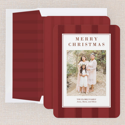 Striped Border Elegance 5x7 Stationery Card by Yours Truly | Shutterfly