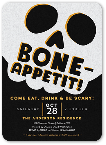 Bone Appetit 5x7 Stationery Card by Sarah Hawkins Designs | Shutterfly