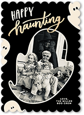 Cards & Stationery Portrait Scallop Halloween Cards | Happy Halloween ...