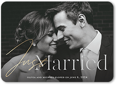 Formal Scroll 5x7 Wedding Announcement Cards | Shutterfly