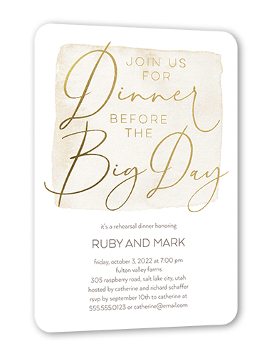 Big Day Script 5x7 Stationery Card by Sarah Hawkins Designs | Shutterfly