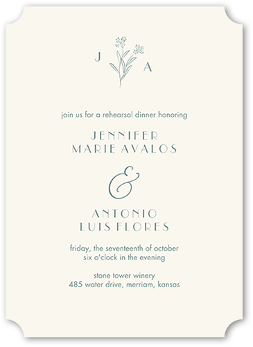 Baroque Border 5x7 Stationery Card by Yours Truly | Shutterfly