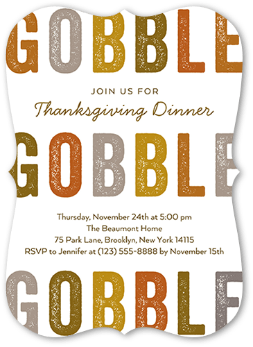Thanks Gobble 5x7 Stationery Card by Blonde Designs | Shutterfly