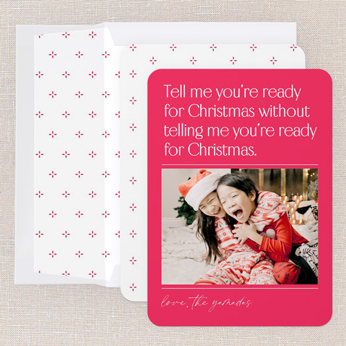 Classic Santa Wishes 5x7 Stationery Card by Yours Truly | Shutterfly
