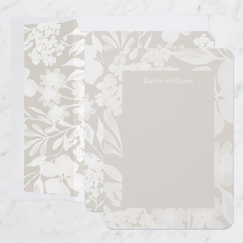 Floral Mark 5x7 Stationery Card by Yours Truly | Shutterfly