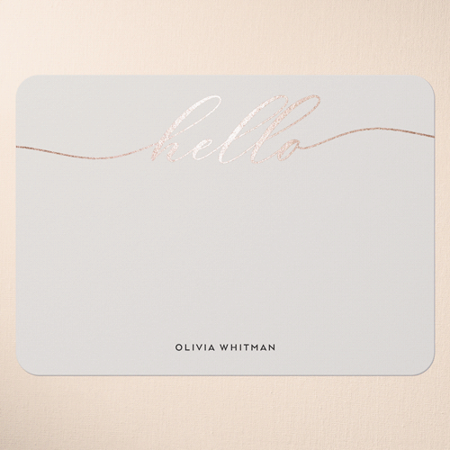 Swept Hello 5x7 Stationery Card by Yours Truly | Shutterfly