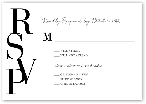 Stacked Standout RSVP Card by Blonde Designs | Shutterfly