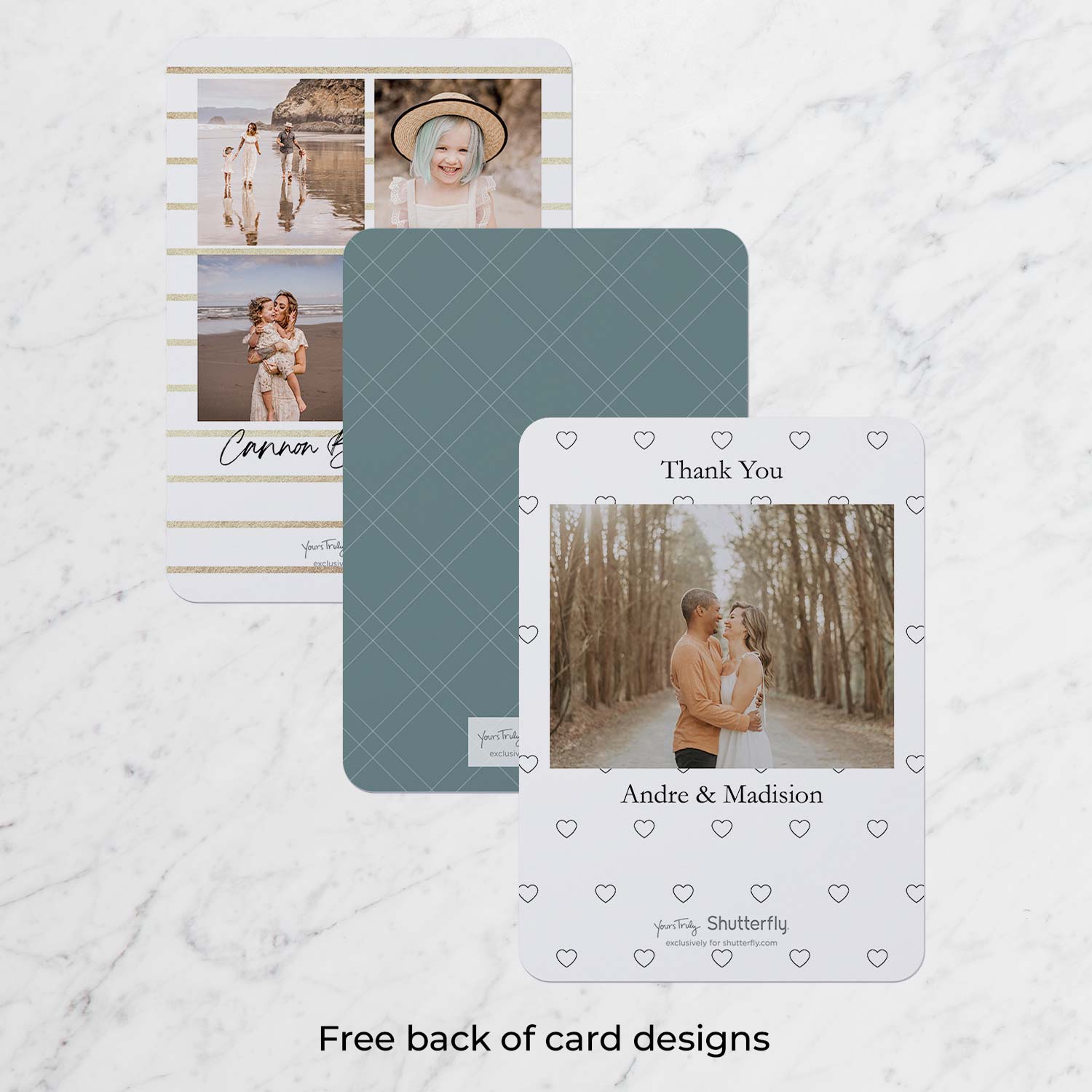 Overlay Names 5x7 Stationery Card by Yours Truly | Shutterfly