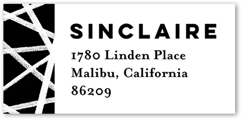 Brushed Lines Address Label by Float Paperie | Tiny Prints