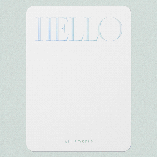 Large Header 5x7 Personalized Foil Card by Kelli Hall | Tiny Prints