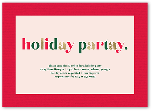 Holiday Partay 5x7 Stationery Card by Float Paperie | Tiny Prints
