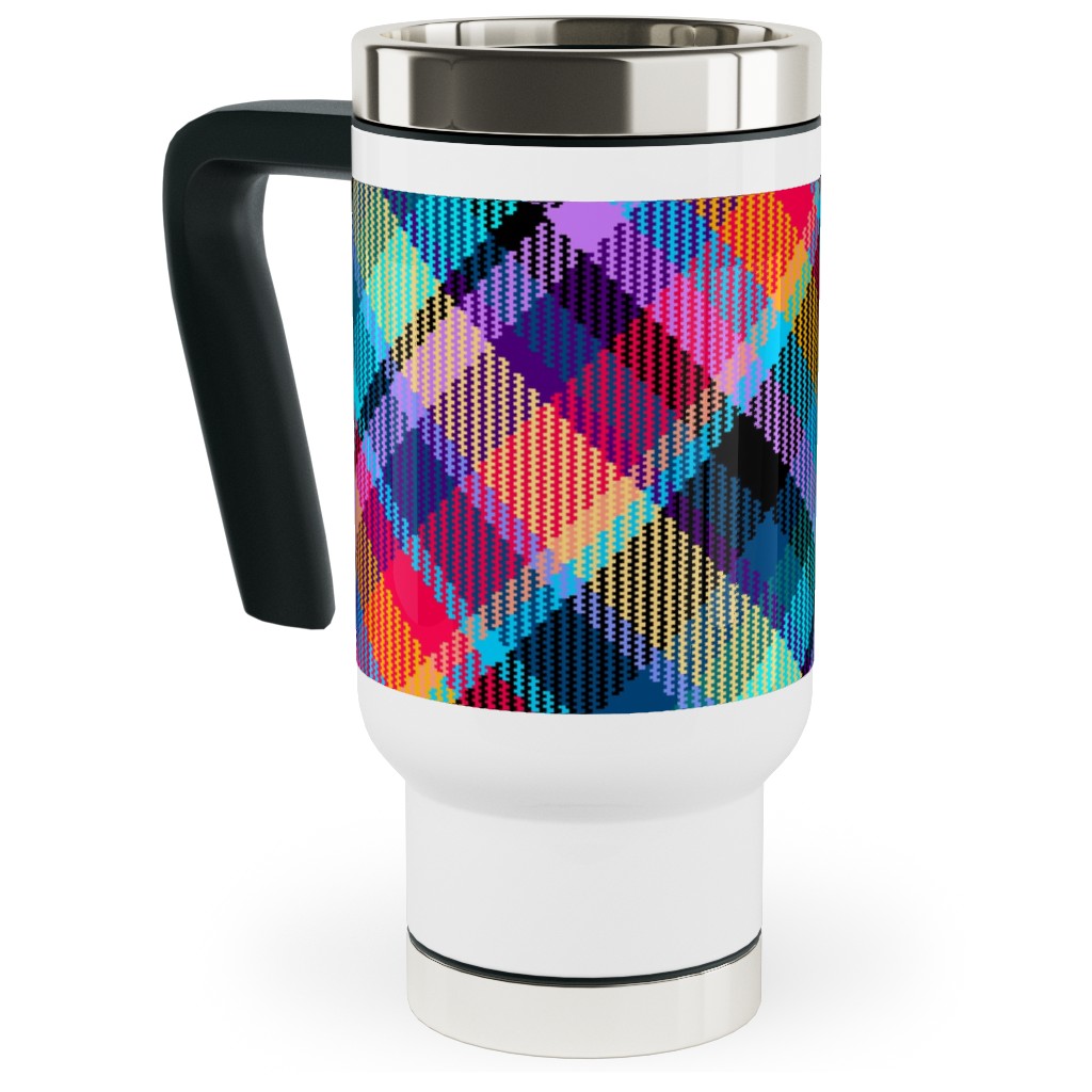 Madras Plaid - Tropical Night Travel Mug with Handle | Shutterfly