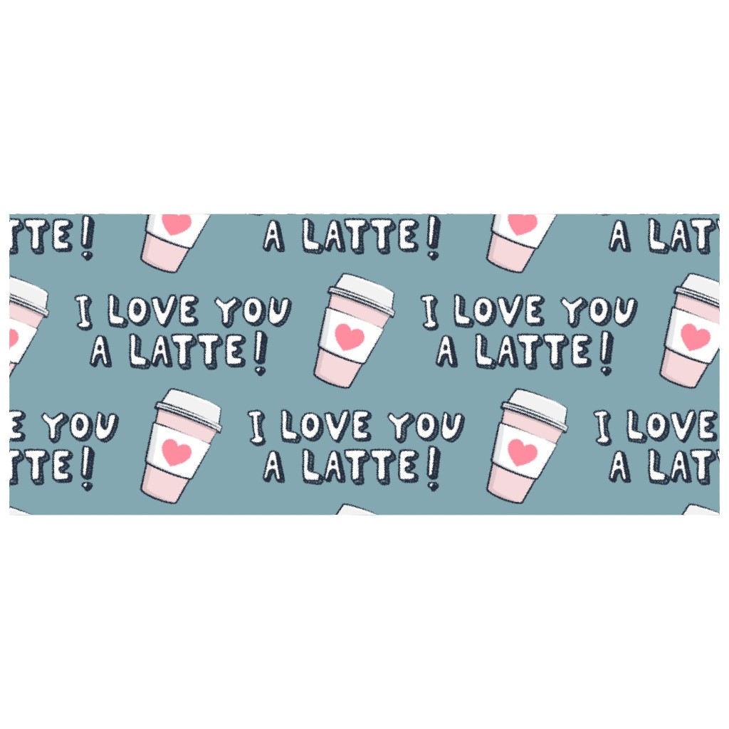 I Love You Latte! - Heart Coffee Cup - Blue Travel Mug with Handle ...