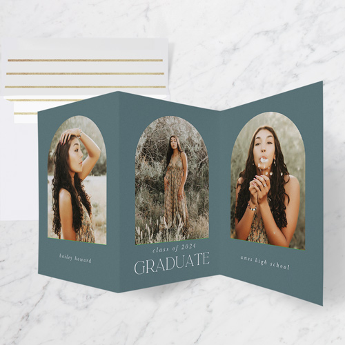Triple Arch 5x7 Tri-Fold Stationery Card by Yours Truly | Shutterfly