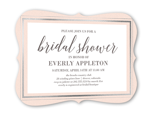 Pink And Silver Invitations | Shutterfly
