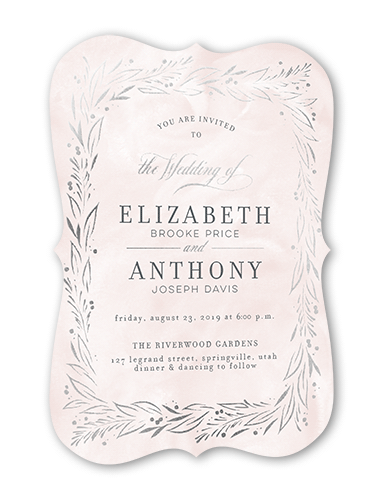 Pink And Silver Invitations | Shutterfly