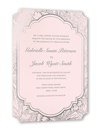 Pink And Silver Invitations | Shutterfly
