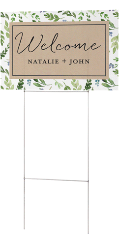 Simple Greenery Yard Sign by Shutterfly | Shutterfly