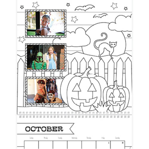 calendar with coloring pages