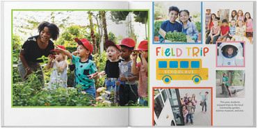 Colorful Elementary School Yearbook Photo Book | Shutterfly